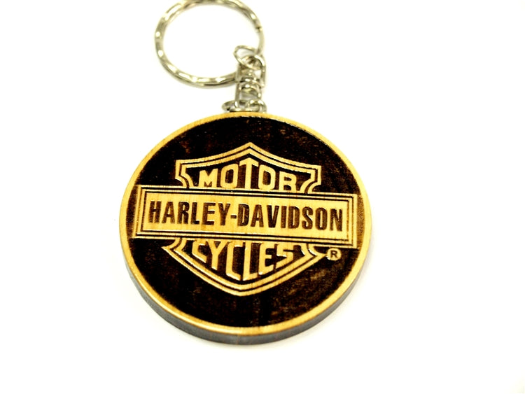 HARLEY DAVIDSON KEY CHAIN – Wood Military Gifts